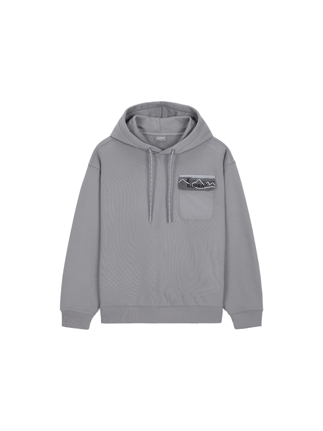 SUPRA 공식 온라인몰 - 우븐 포켓 믹스 후드티 (GRAY)